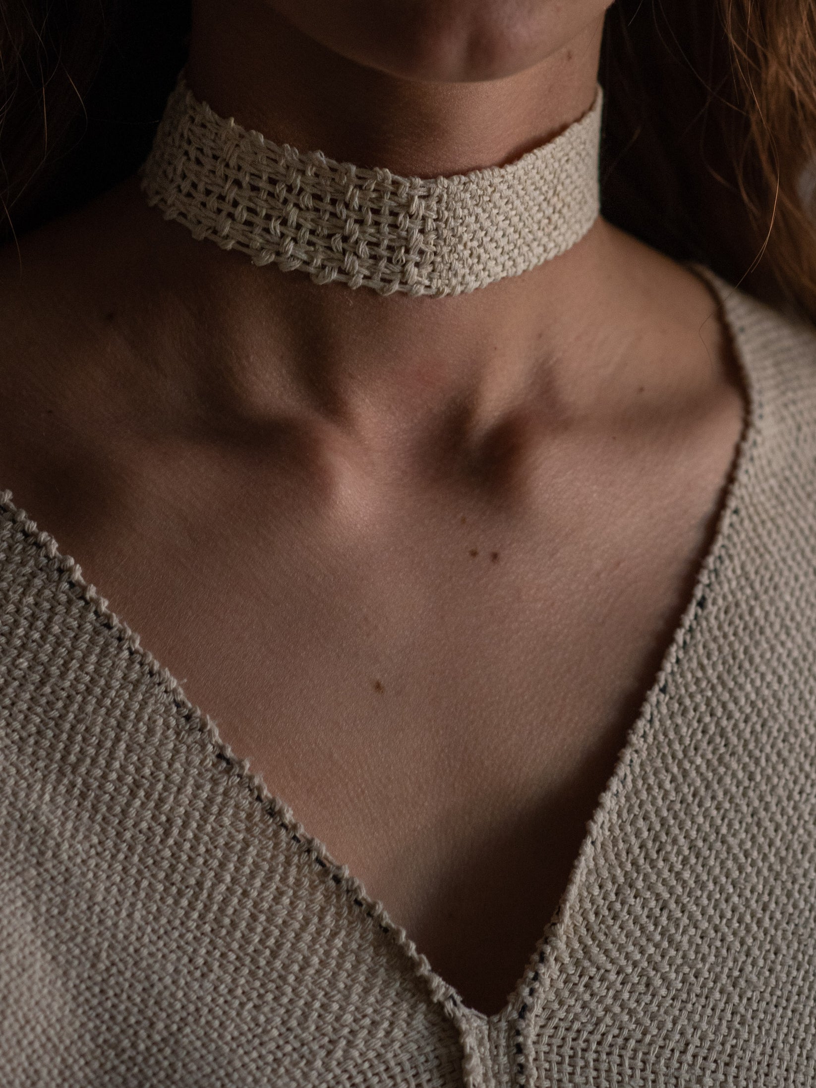 Elizabeth Leslie Split Paper Collar - Off White – Mujo Store